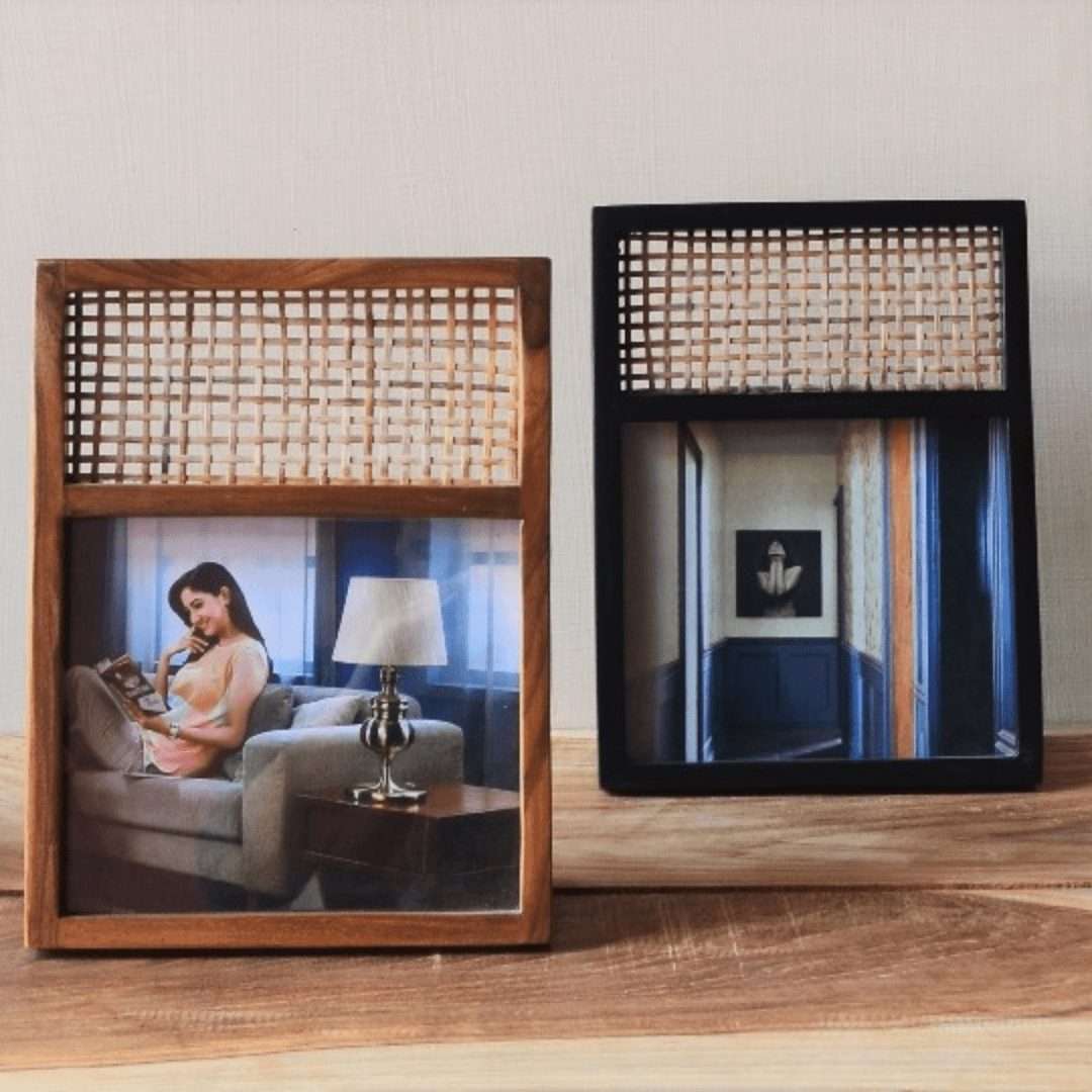 Malia Cane Photo Frame | Bold & Classic Home Decor By Opaque Studio ...