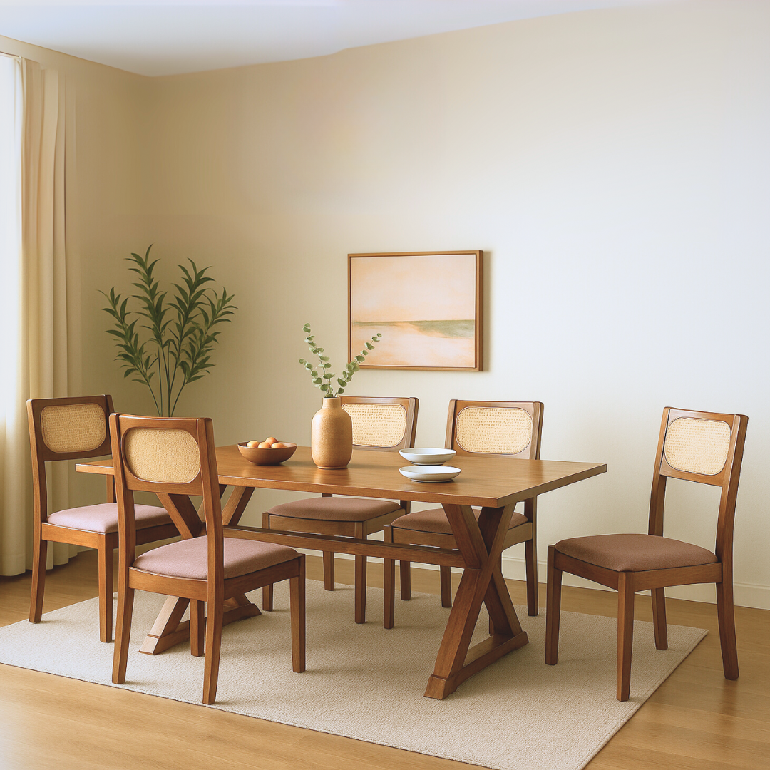 6 Seater Setra Dining Table Set – opaquestudio.in