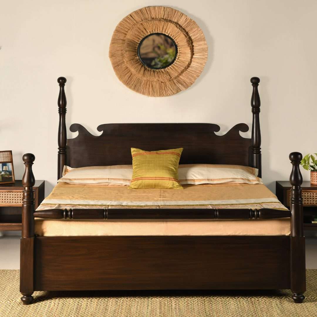 Sirhi Poster Hydraulic Bed | Luxury Handcrafted Beds By Opaque Studio ...