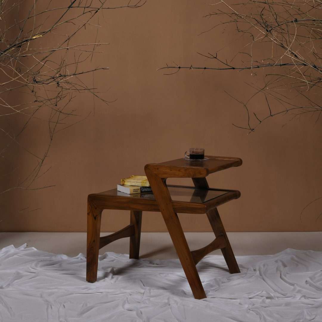 Level Up Teakwood Side Table | Elegant & Modern Tables By Opaque Studio ...