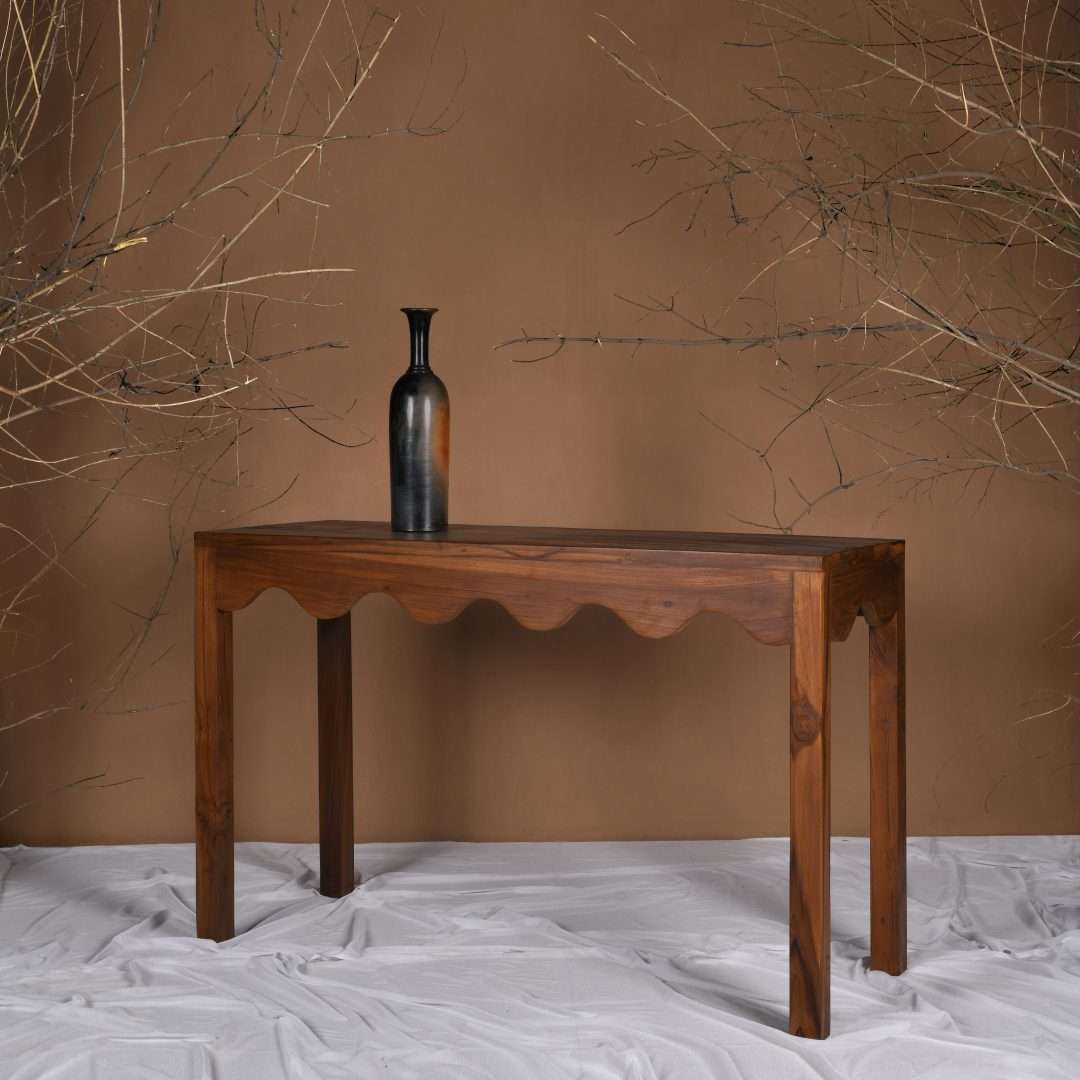 Scallop Teakwood Console Table | Elegant Tables By Opaque Studio ...