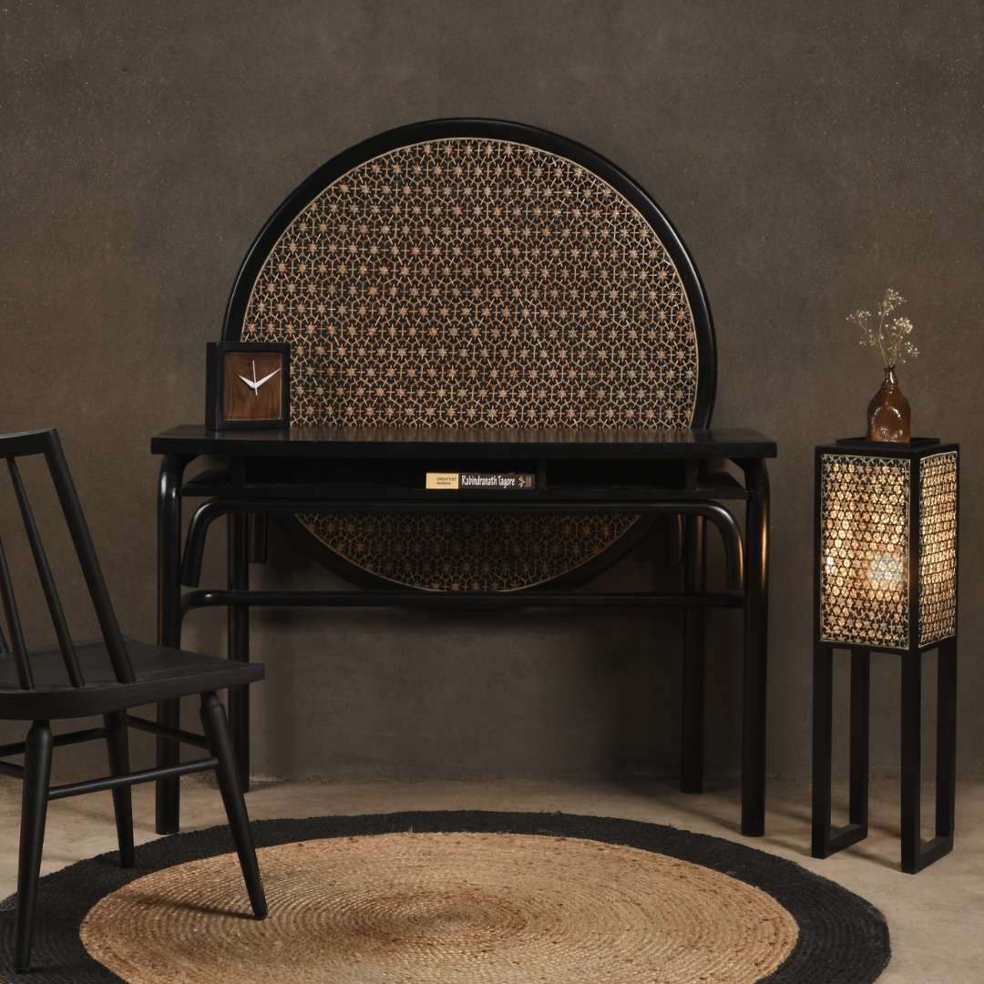 Twilight Cane Study Table | Elegant & Modern Tables By Opaque Studio ...